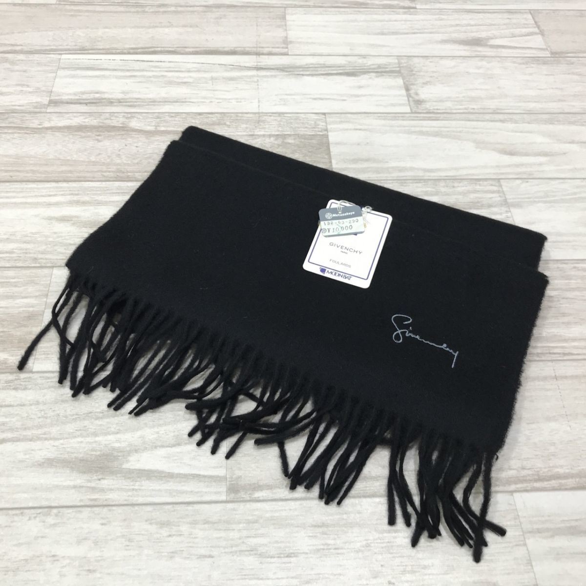 送料185円 ジバンシィ GIVENCHY マフラー カシミヤ混 毛100% ブラック MOONBAT ジバンシー N0080(女性用)｜売買されたオークション情報、yahooの商品情報を ...