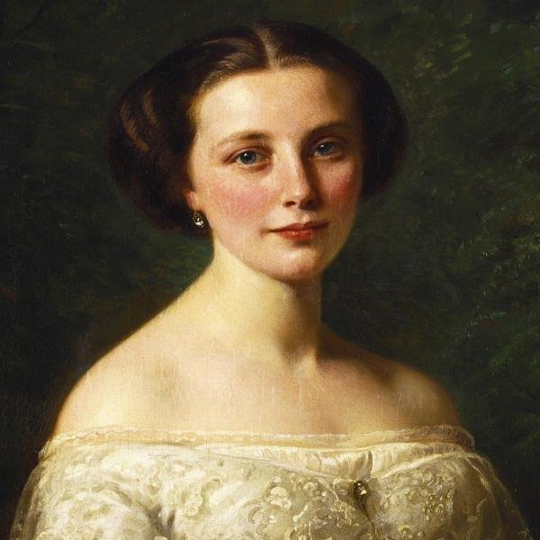 真作 WISH 19世紀絵画 1857年作 超 作 美術館級名画 クレア トービン Clare Tobin 油彩120号 画集掲載 歴史的美人 ...