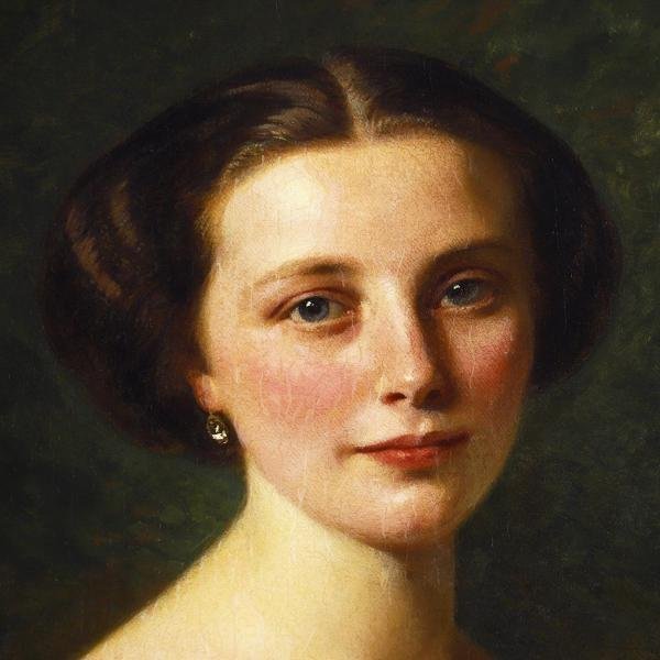 真作 WISH 19世紀絵画 1857年作 超 作 美術館級名画 クレア トービン Clare Tobin 油彩120号 画集掲載 歴史的美人 ...