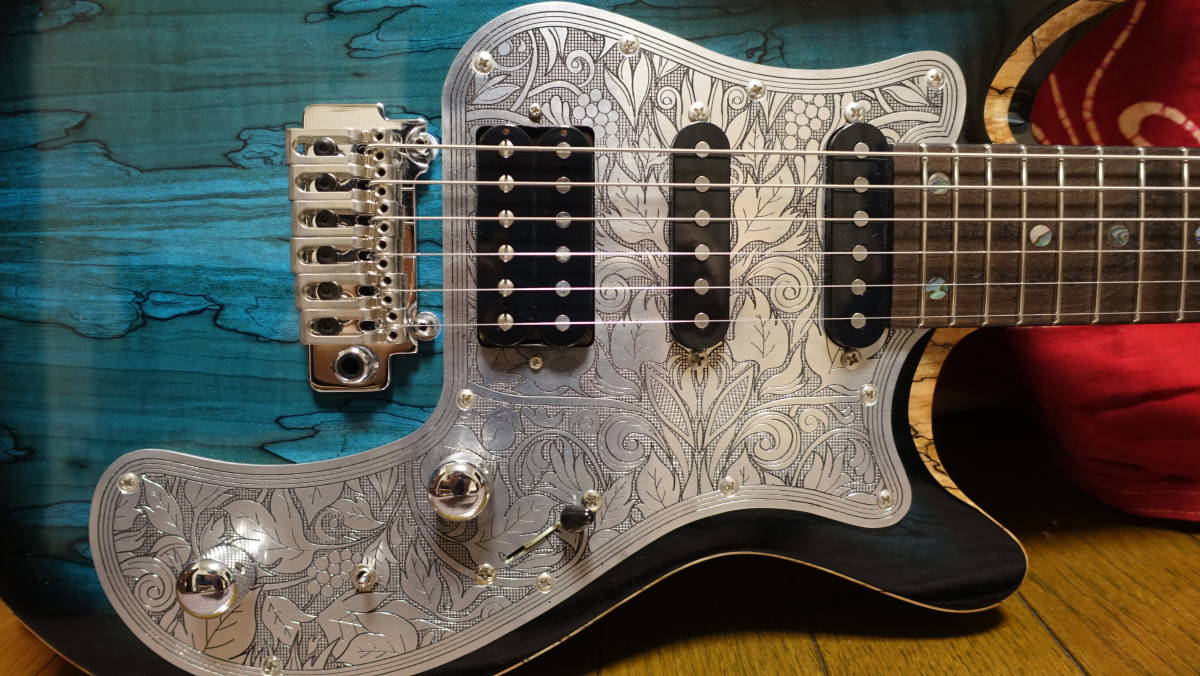 Astrum Guitars Aries Ash / Spalted Maple Top SSH Metal Pickguard 国産ハイ ...