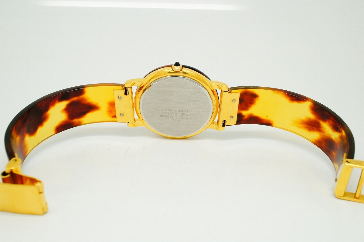 E142 作動良好 BRAIN ブレイン べっ甲 鼈甲 金文字盤 ラウンドケース型 メンズ腕時計 ゴールド金 お洒落 クォーツ(3針（時、分、秒）)｜売買されたオークション情報、yahooの ...