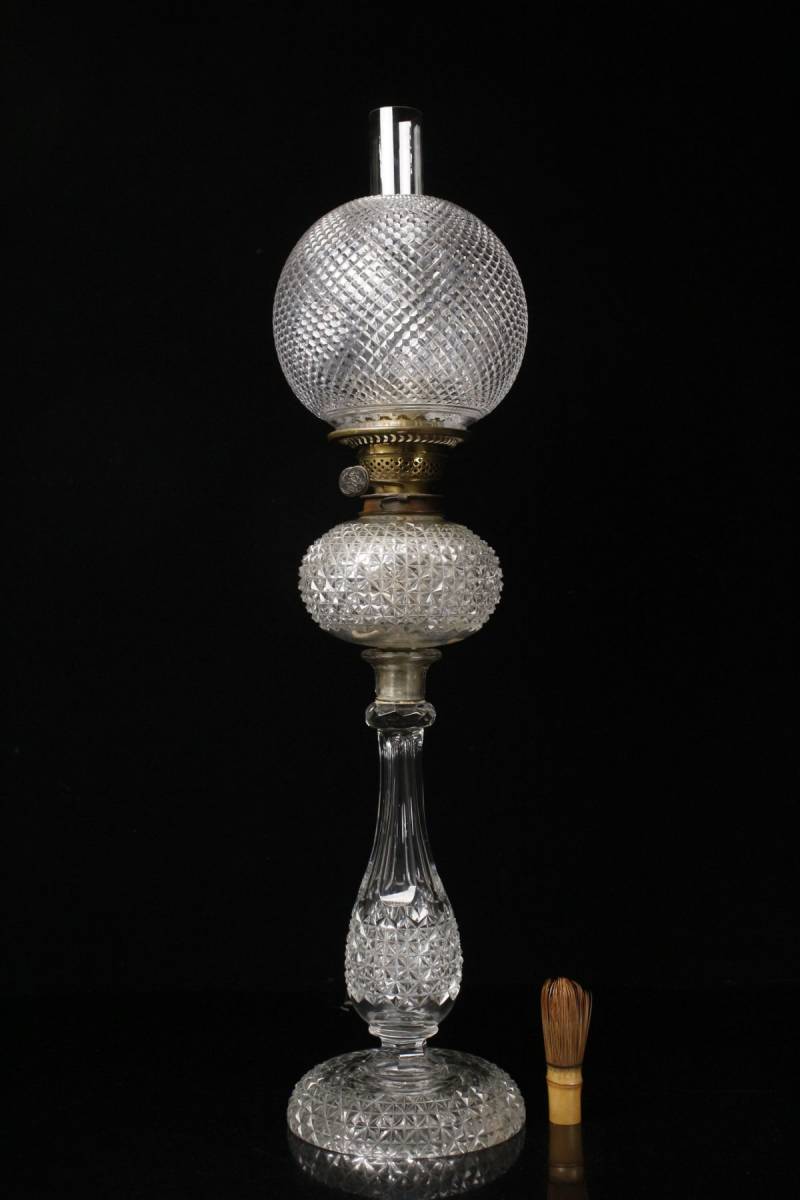 LIG 19世紀 西洋美術 ガラスオイルランプ 特大79㎝ ウランガラス HINKS&SONS PATENT DUPLEX 切子硝子 アンティーク .QQP 06(工芸ガラス)｜売買された ...