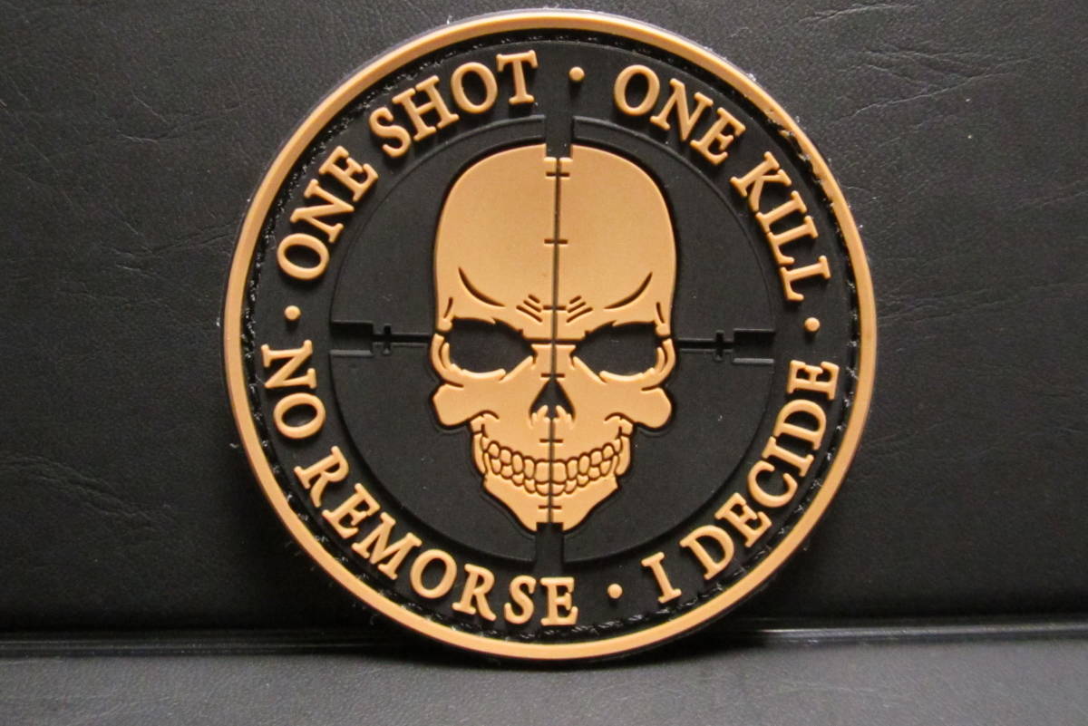 3V PVC ベルクロ ワッペン One Shot One Kill No Remorse I Decide スカル(個人装備)｜売買されたオークション情報、yahooの商品情報をアーカイブ ...