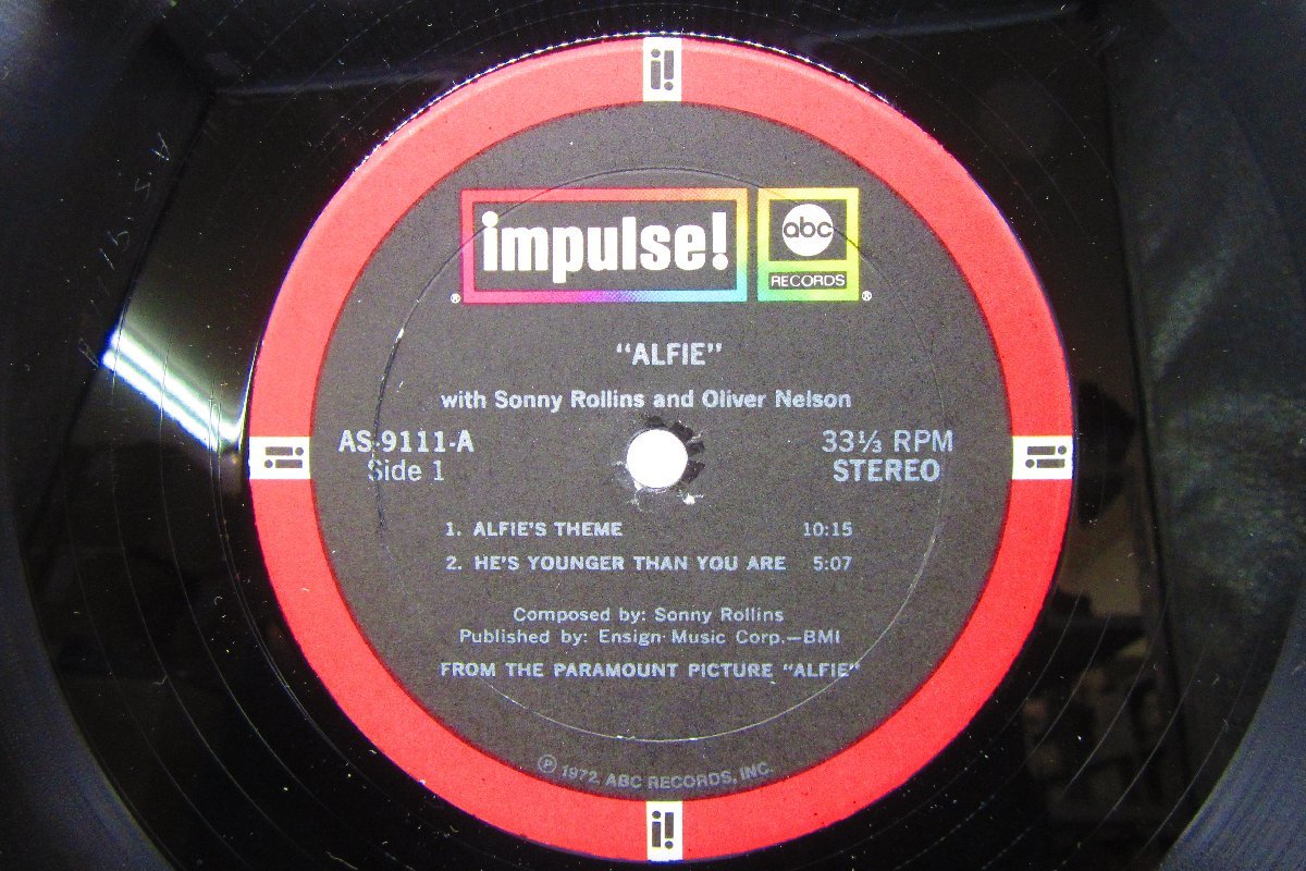 Sonny Rollins Original Music From The Score Alfie LP 12インチ /Impulse A-9111 /Jazz(ジャズ一般)｜売買された ...