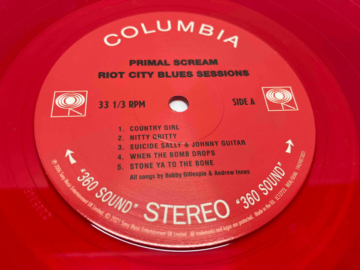 LP PRIMAL SCREAM / RIOT CITY BLUES SESSIONS プライマル スクリーム ライオットシティブルース ...