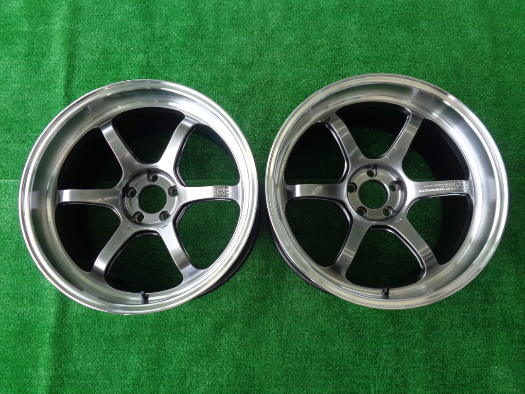 11J-20インチ 5H114.3 +15 ヨコハマ ADVAN R6 アルミ ホイール 2本 日産 R35 GT-R スカイラインなどに(5 ...