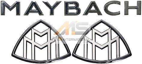 M's X222 メルセデス マイバッハ 純正 エンブレム 3点セット 2228173300 2228171200 ベンツ サイド リア ...