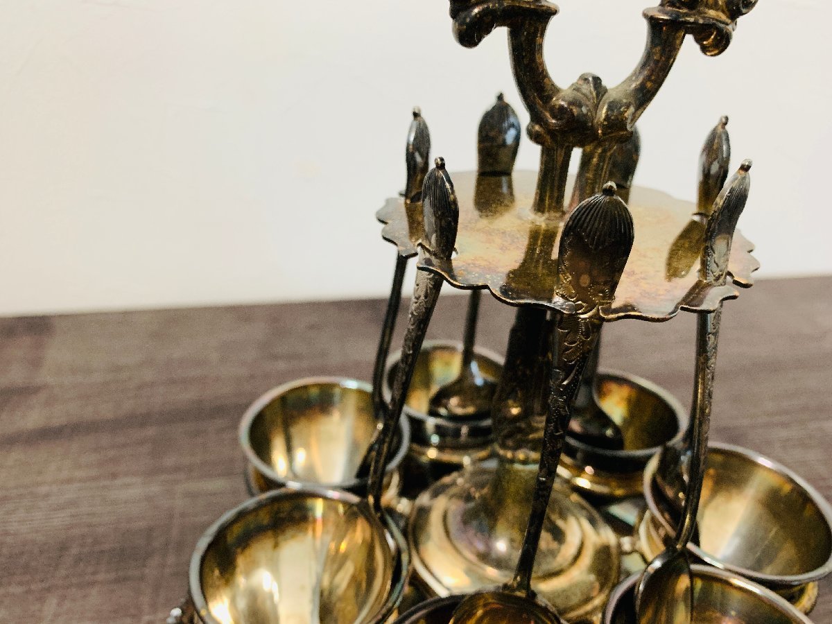 アンティーク JHS EP SHEFFIELD エッグスタンド シルバープレート シェフィールド エッグクリュエット H0105(その他 ...