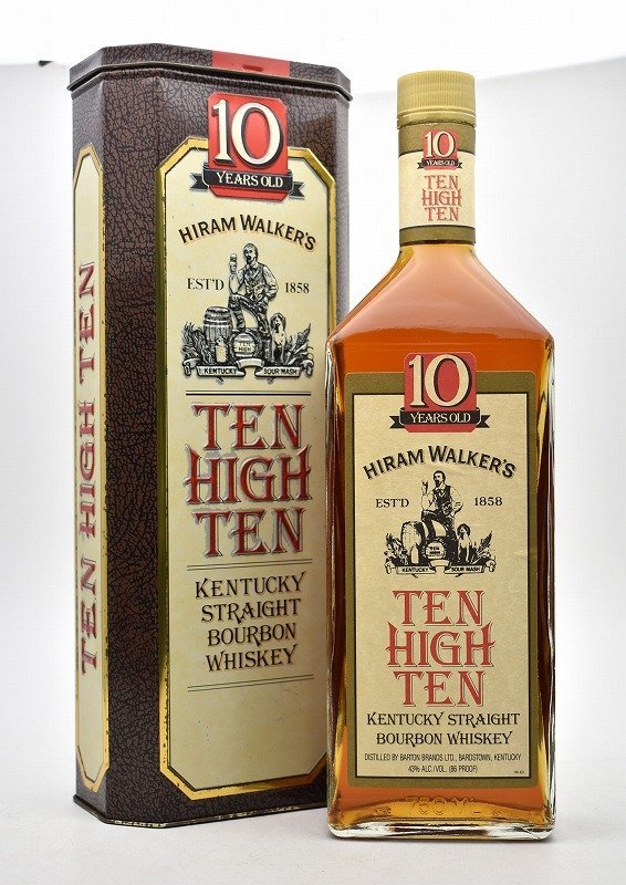 竜酒2093 未開栓 HIRAM WALKER'S ハイラムウォーカー TEN HIGH TEN テンハイテン 10年 750ml 43度 ...
