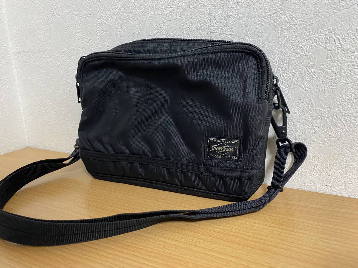 新型 定価17 600円 ポーター フラッシュ ショルダーバッグ 689-05940 ミニショルダー 吉田カバン PORTER FLASH 斜めがけバッグ 黒(ショルダーバッグ)｜売買された ...