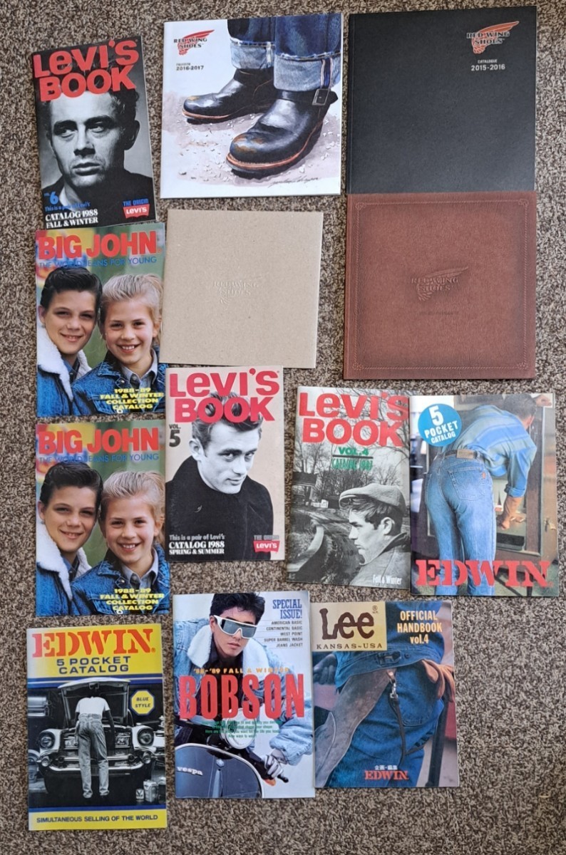 ジーンズ JEANS 革靴 レッドウィング RED WING カタログ 冊子 BOOK Levi's Lee BOBSON BIG JOHN ...