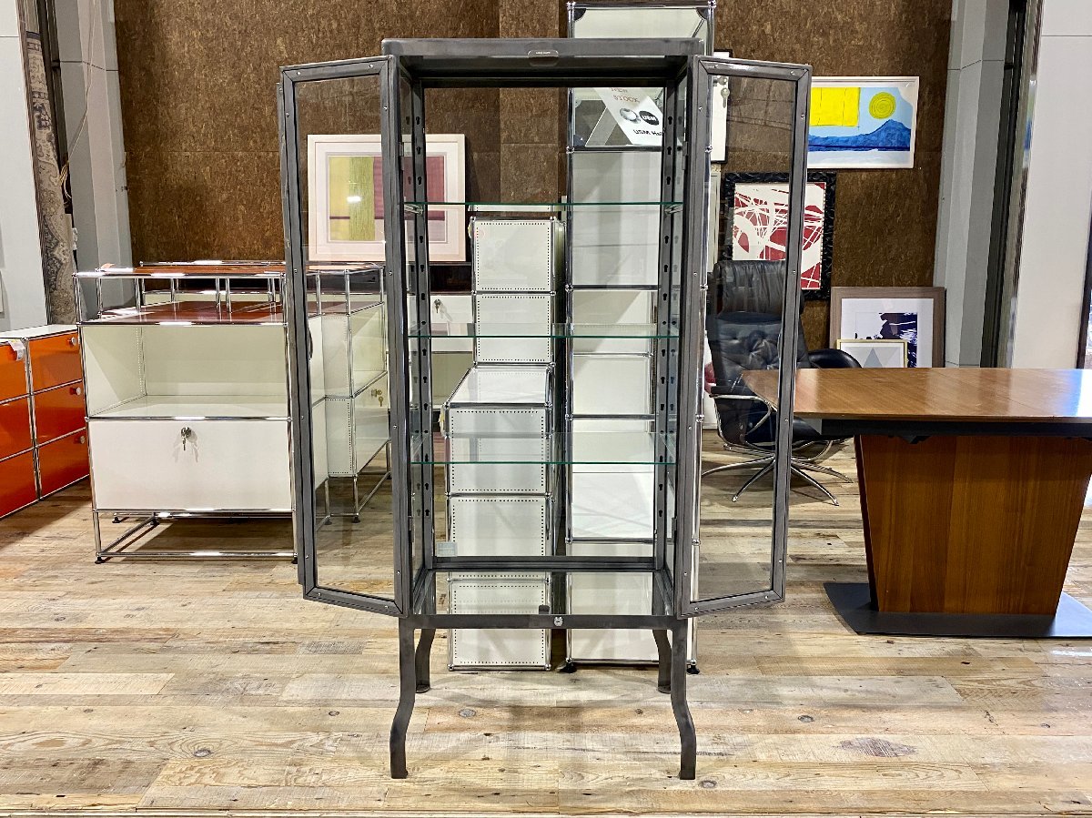 D-10012GK812Z23N ダルトン ドクターキャビネット L DULTON 飾り棚 ガラスケース インダストリアル 無塗装仕上げ 直接引取 自社配送限定(キャビネット、デスクワゴン ...