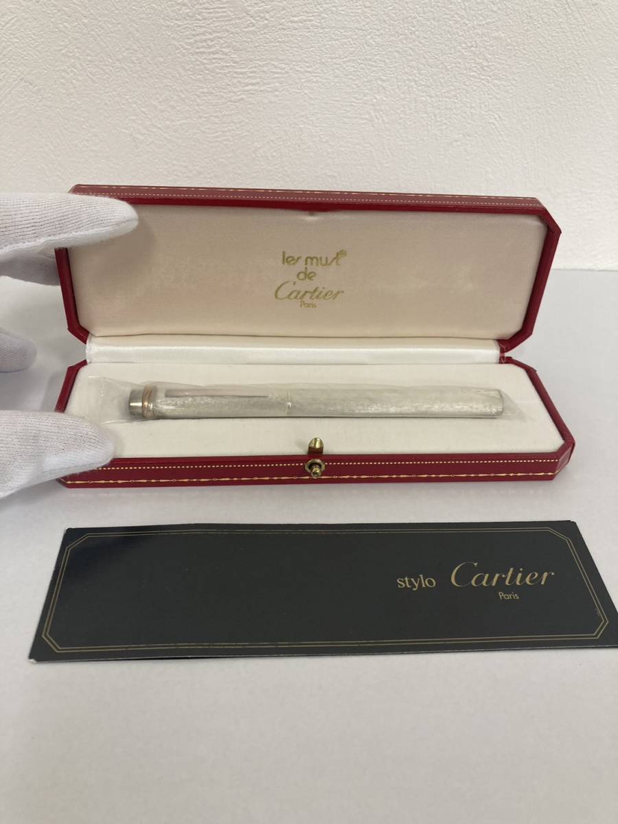 #3356 Cartier カルティエ ボールペン ST-10502 シルバー Ag925 les mast de Cartier レマスト ...