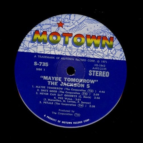 USオリジLP The Jackson 5 / Maybe Tomorrow 71年 Motown MS-735 ジャクソン ファイヴ ...