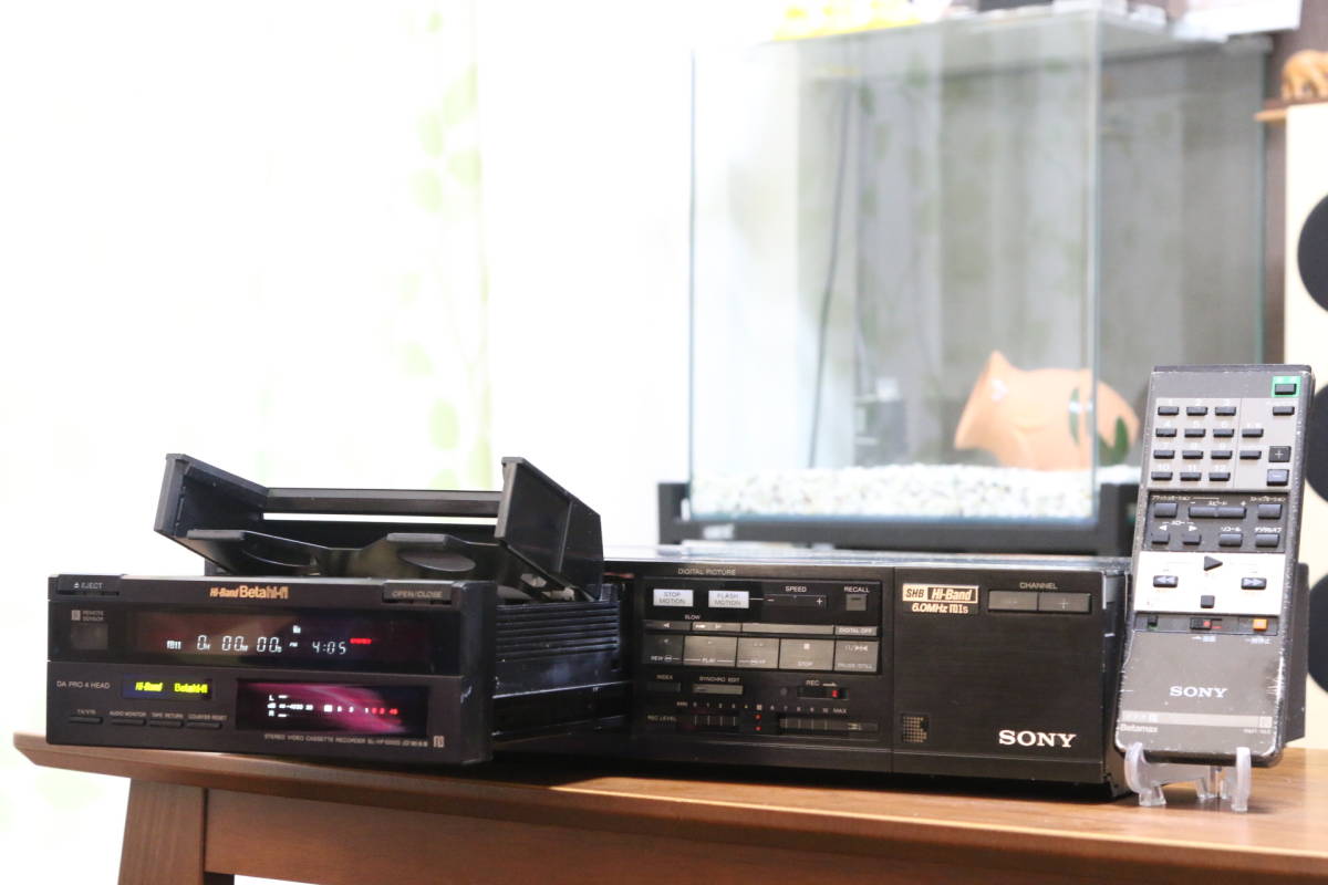 純正リモコン 整備品 SONY Super Hi-Band Betahi-fi Betamax SL-HF1000D ソニー ベータマックス ...