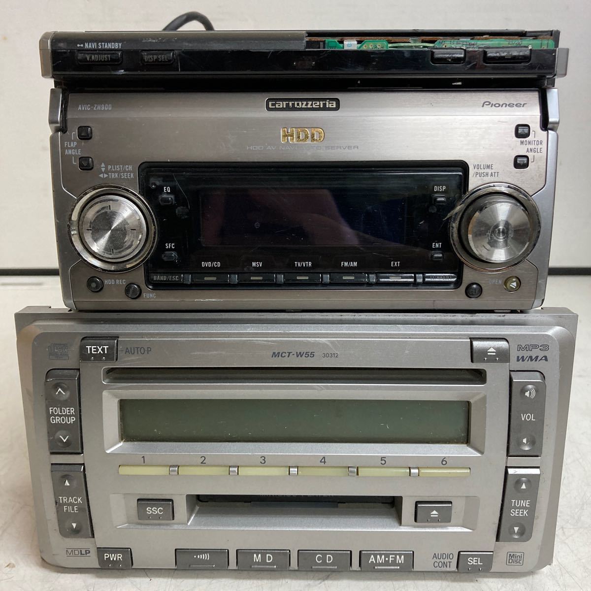 R554 カーステレオ 5台まとめて/SONY MDX-C7400X KENWOOD MZ909/DPX-55MD PIONEER AVIC ...