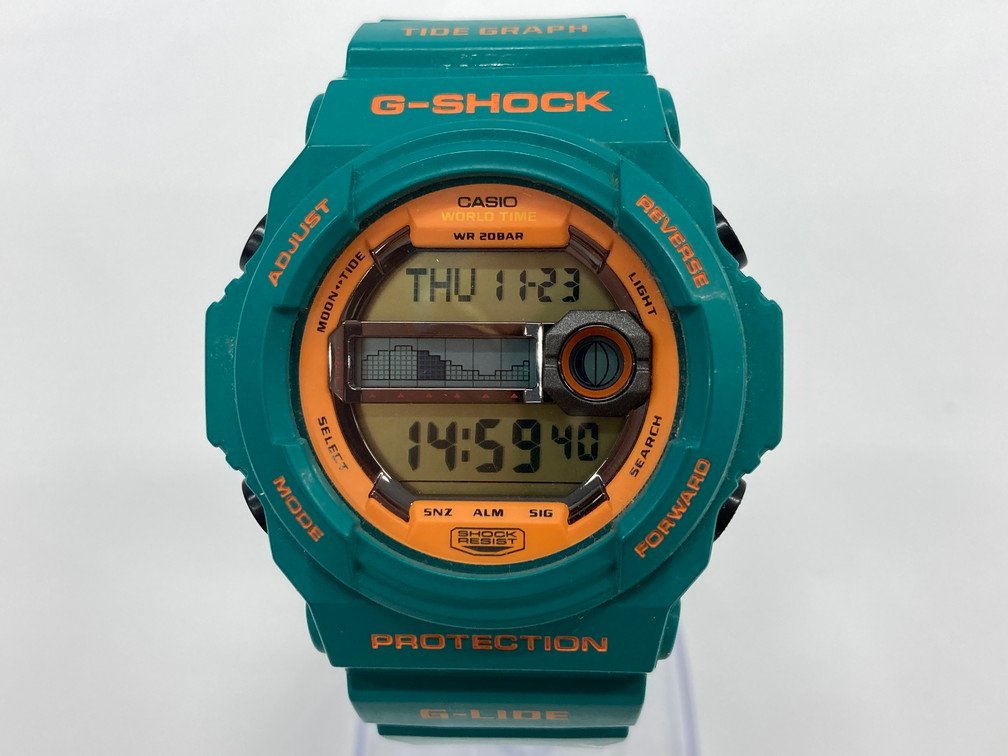 CASIO カシオ 腕時計 G-SHOCK PROTECTION WORLD TIME WR 20 BER SHOCK RESIST CLX ...