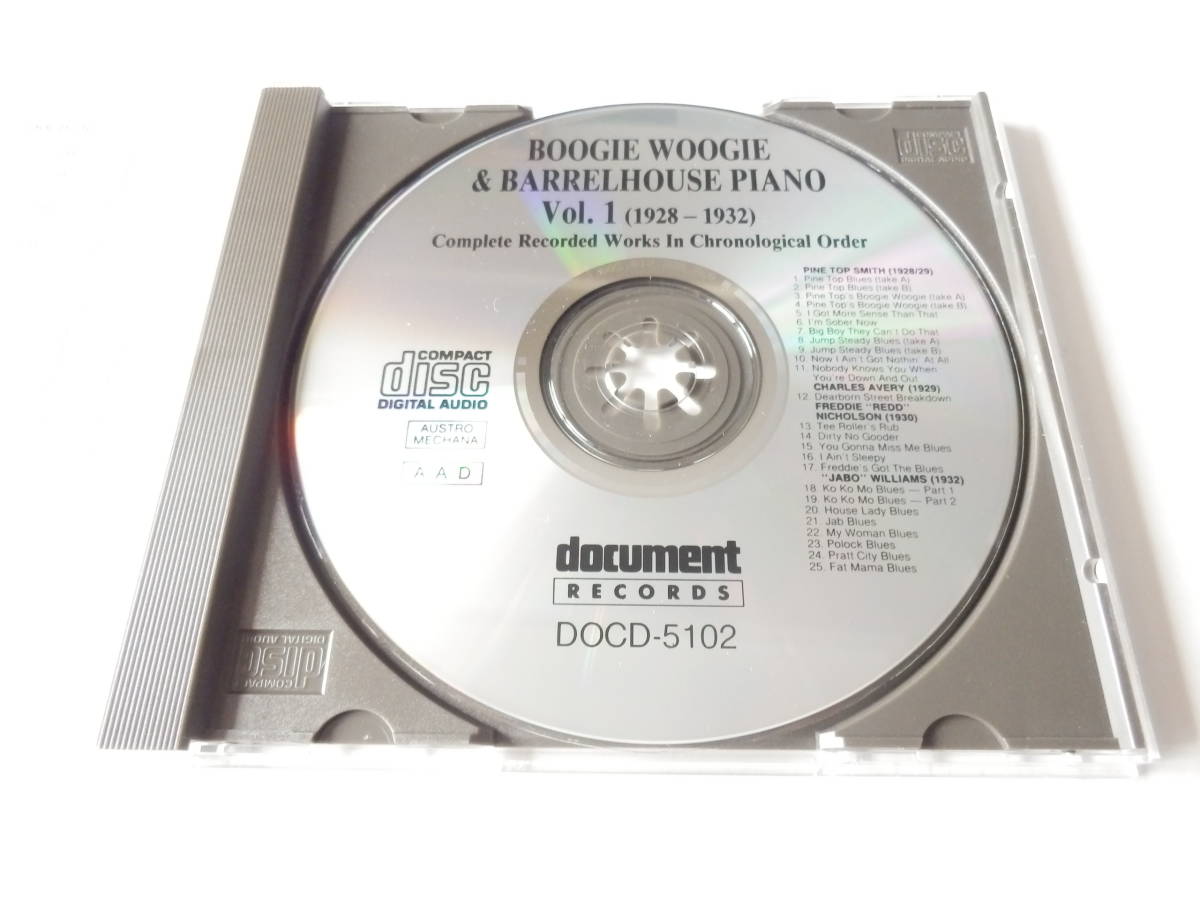 CD/ブギウギ- ピアノ/Boogie Woogie & Barrelhouse Piano 1 1928-1932/Pinetop ...