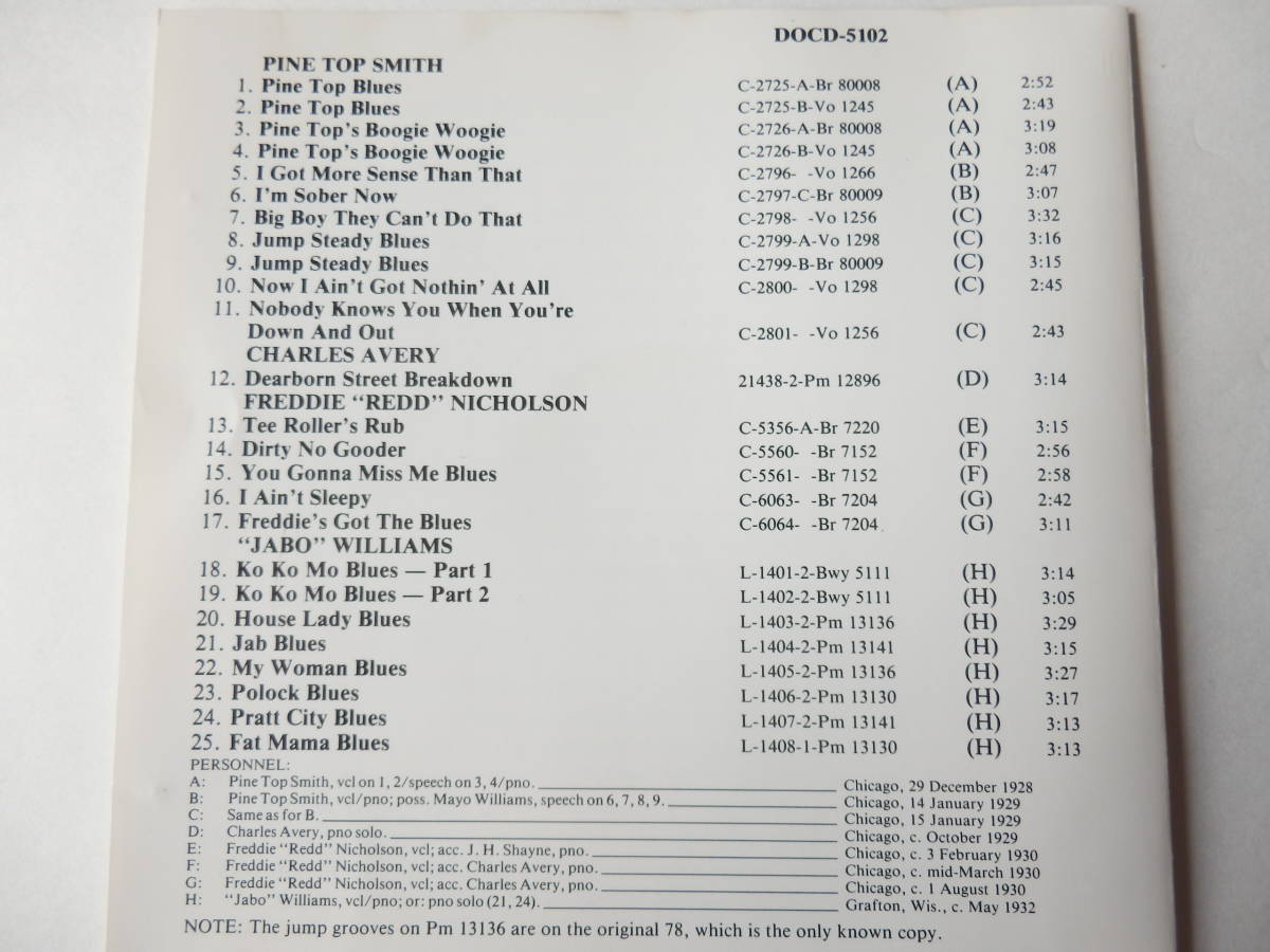 CD/ブギウギ- ピアノ/Boogie Woogie & Barrelhouse Piano 1 1928-1932/Pinetop ...