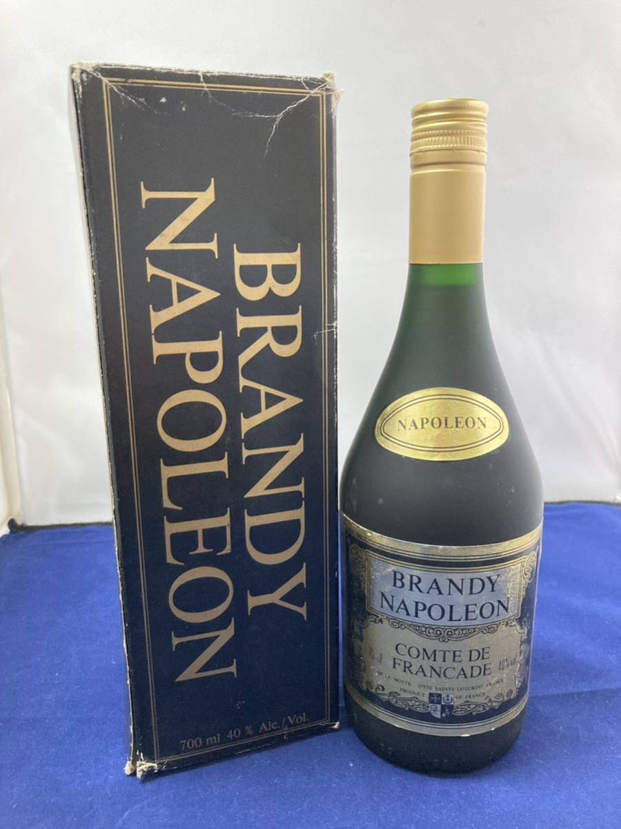 未開栓 古酒 COMTE DE FRANCADE BRANDY NAPOLEON 700ml 40% ブランデー ナポレオン アルコール 箱 ...