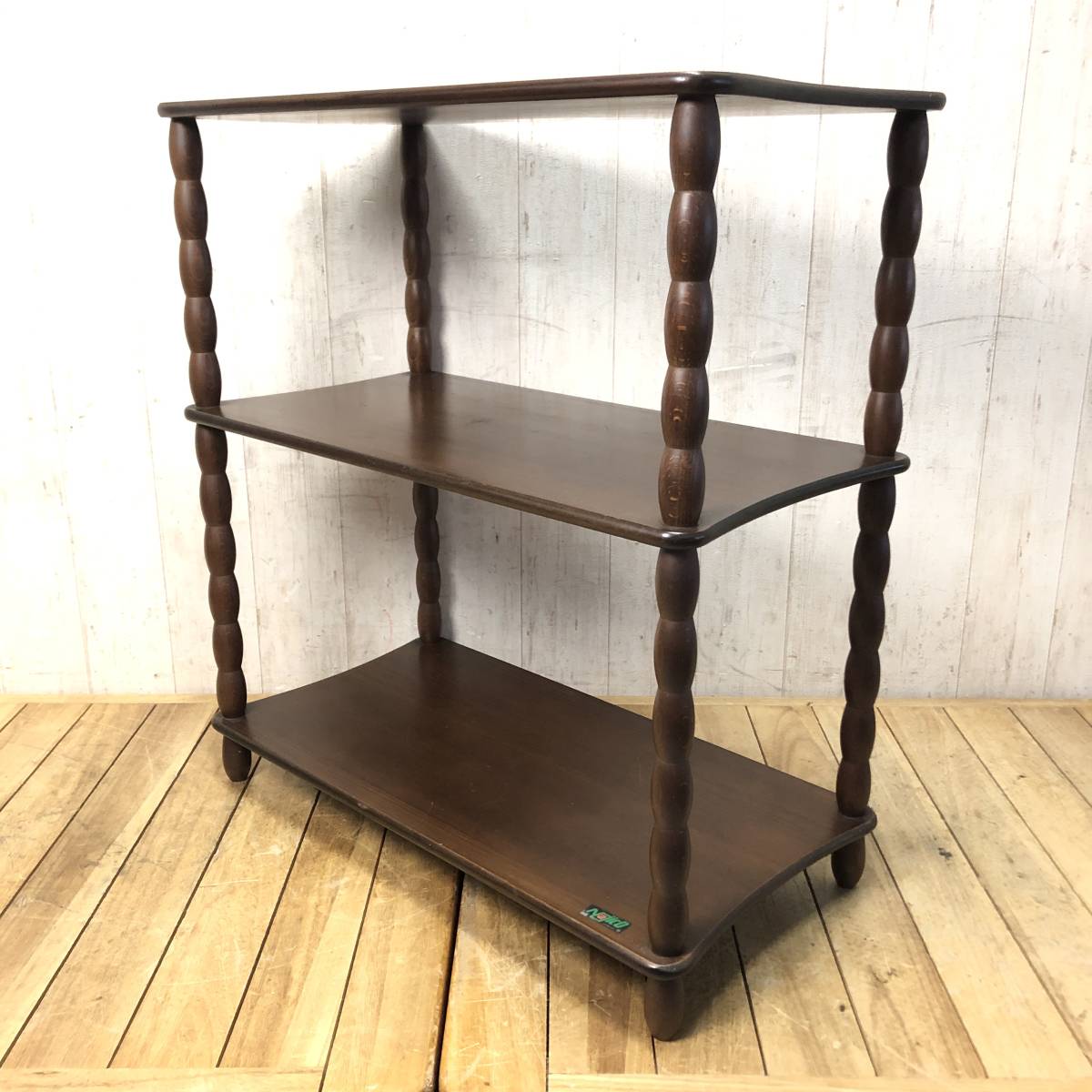 Najico 木製 3段ラック オープンラック シェルフ 飾棚 電話台 花台 家具 アンティーク ナジコ(飾り棚)｜売買されたオークション情報 ...