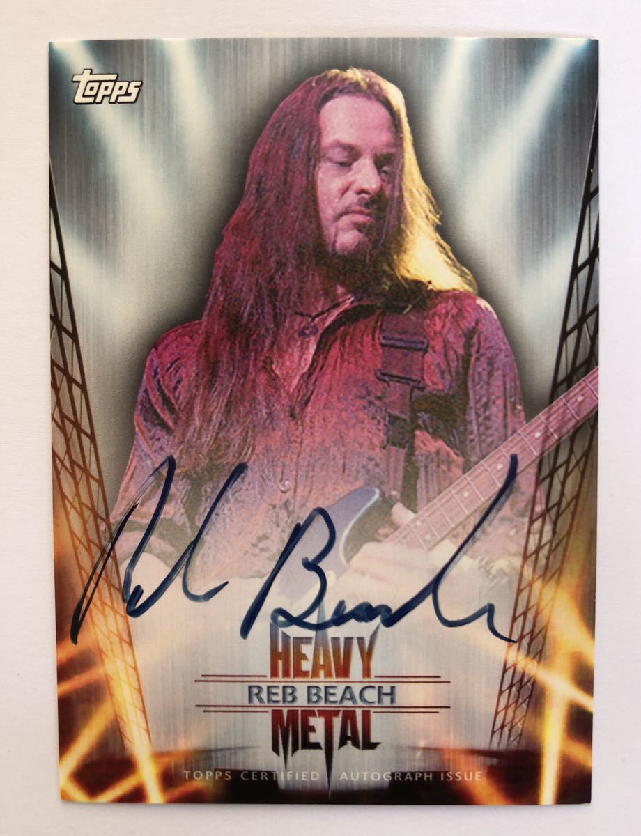 レブ ビーチ 直筆 サイン カード 直書き 2013 TOPPS ARCHIVES HEAVY METAL AUTOGRAPH AUTO ...