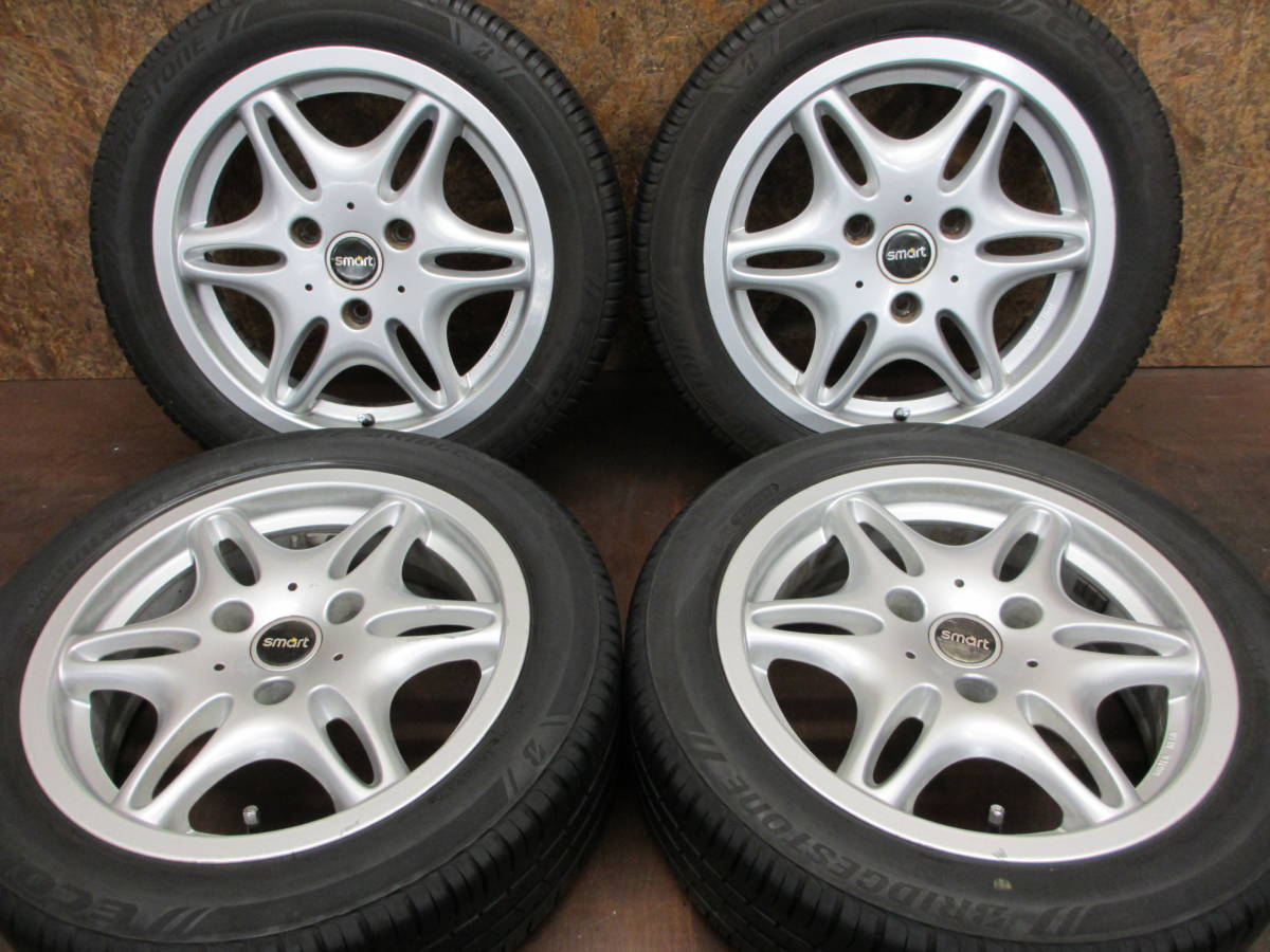 smartフォーツー純正アルミホイール 3穴PCD112 + BRIDGESTONE ECOPIA 145/65R15 175/55R15 4 ...