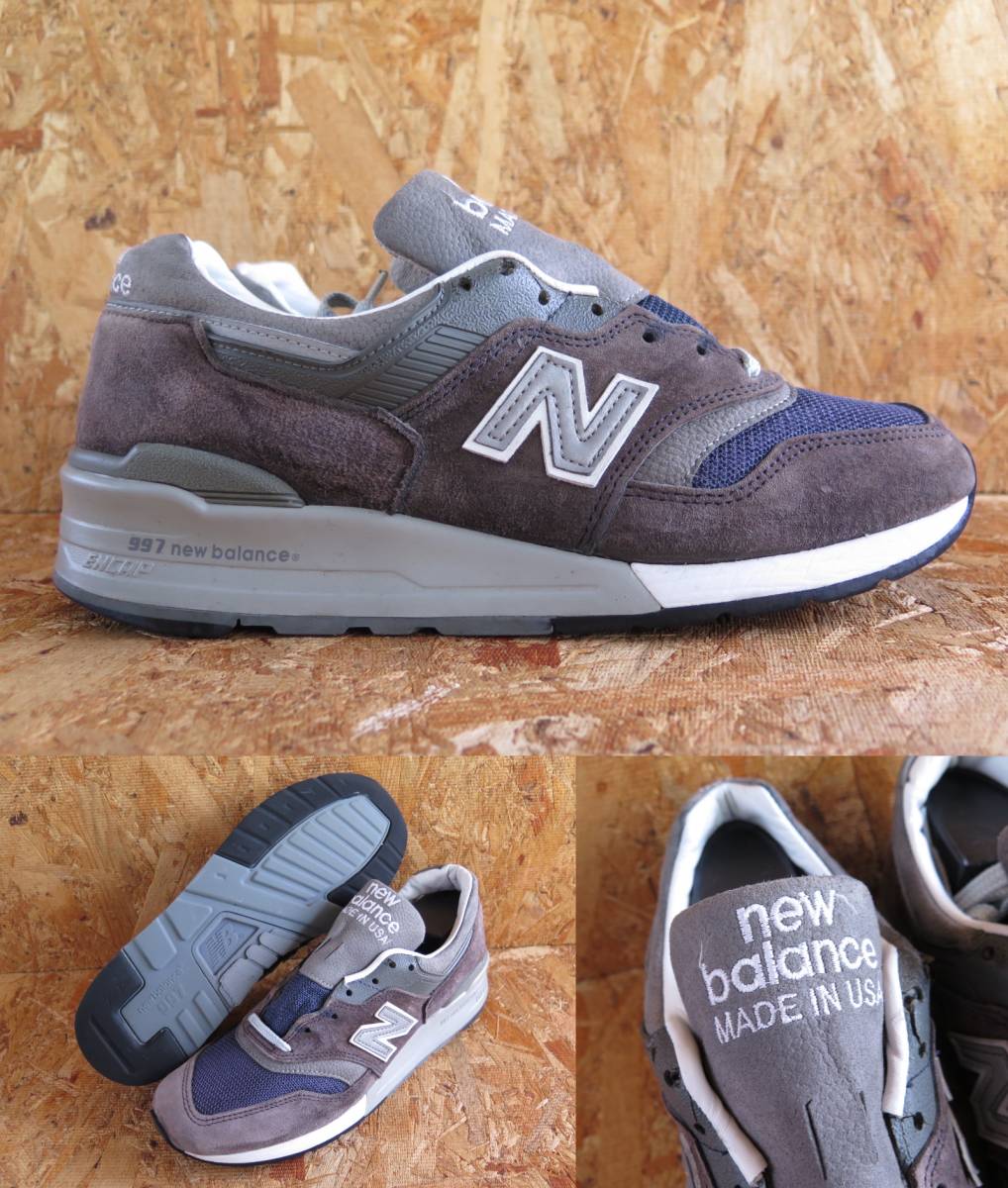 26.5cm USA製 M997NV ニューバランス New Balance US8.5 レザー アメリカ製 M991 MR993 M1300 ...