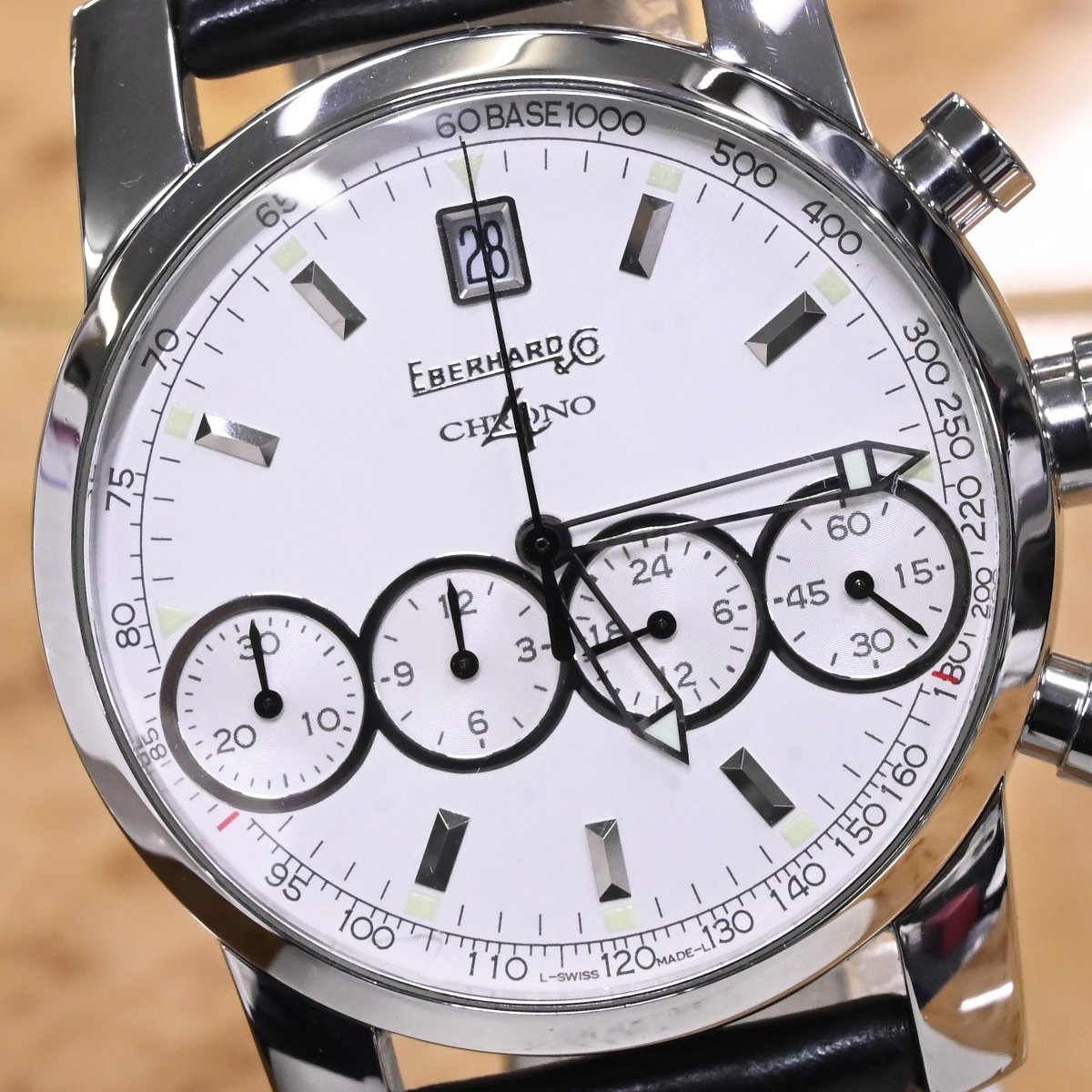 本物 極上品 エベラール 極 31041 オートマチック クロノ4 メンズウォッチ 男性用自動巻腕時計 Eberhard＆Co. CHRONO4(エベラール)｜売買されたオークション情報 ...