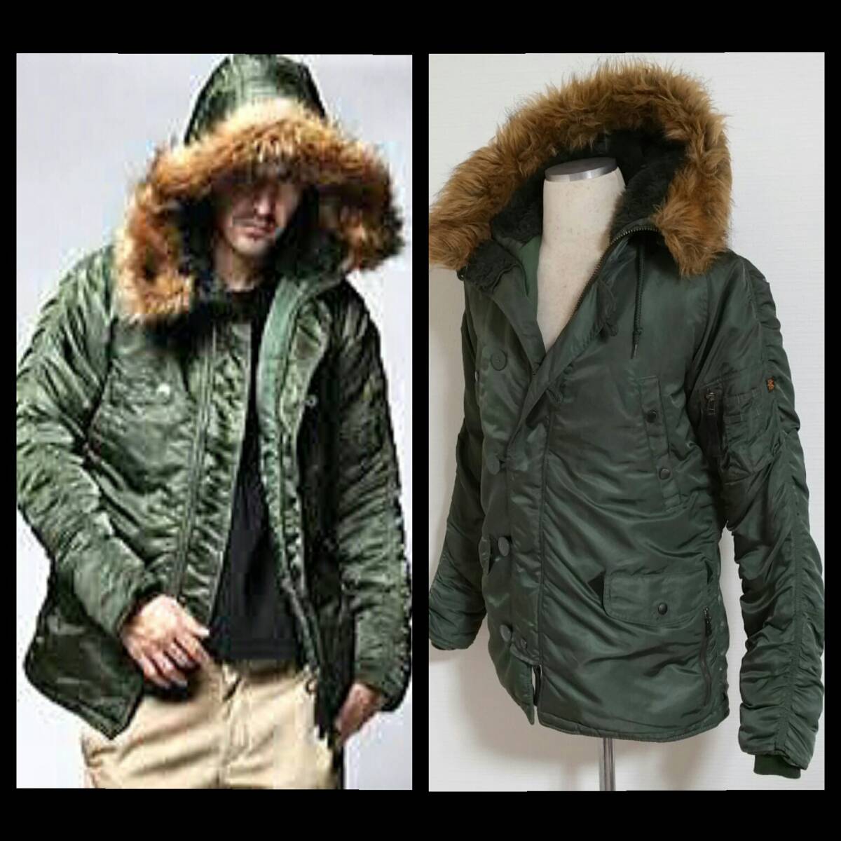 LEON掲載品junhashimoto×ALPHA×AZシャーリングN-3Bミリタリージャケット橋本淳ナイロンツイル生地ジュンハシモト×アルファ×エーゼイwjk(Mサイズ)｜売買された ...