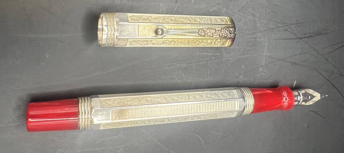 Montegrappa モンテグラッパ 1055VI 925/ペン先750 万年筆 インク付き イタリア製 筆記用具 L2590(モンテグ ...