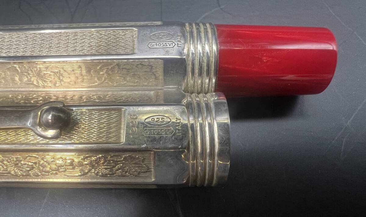 Montegrappa モンテグラッパ 1055VI 925/ペン先750 万年筆 インク付き イタリア製 筆記用具 L2590(モンテグ ...