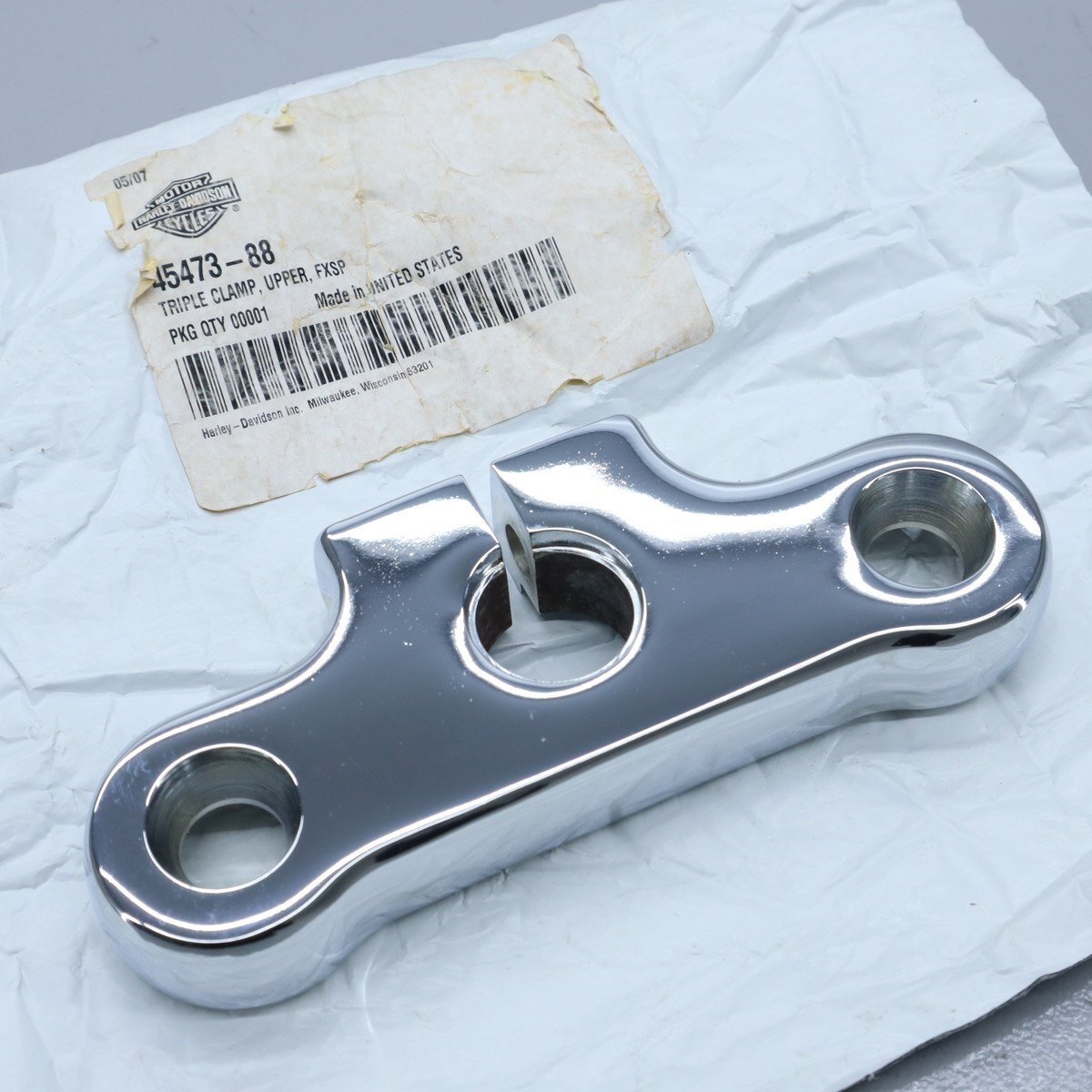 ハーレー FXSTS ソフテイル スプリンガー 純正 トリプルクランプ 45473-88 フォーク トップブリッジ 等 ...