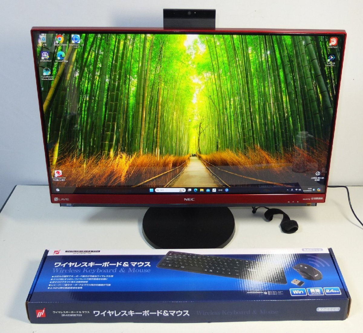 NEC 23.8インチフルHDモニタ一体型PC PC-DA770GAR-E3 i7-7500U 2.7GHz DDR4-16GB SSD1TB Win11 地デジ Blue-ray WKB ...