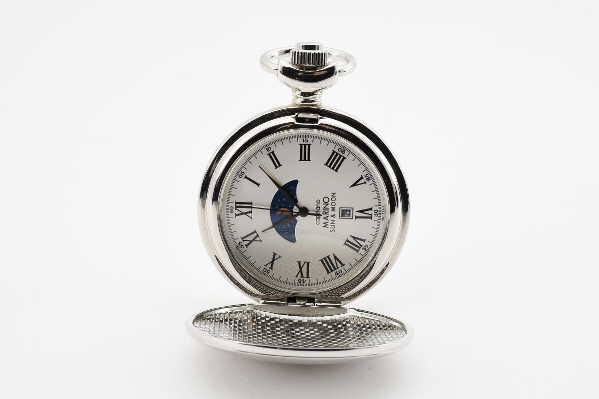 マリノキャピターノ 懐中時計 ムーンフェイス デイト クオーツ メンズ 腕時計 captano MARINO(クォーツ式)｜売買された ...