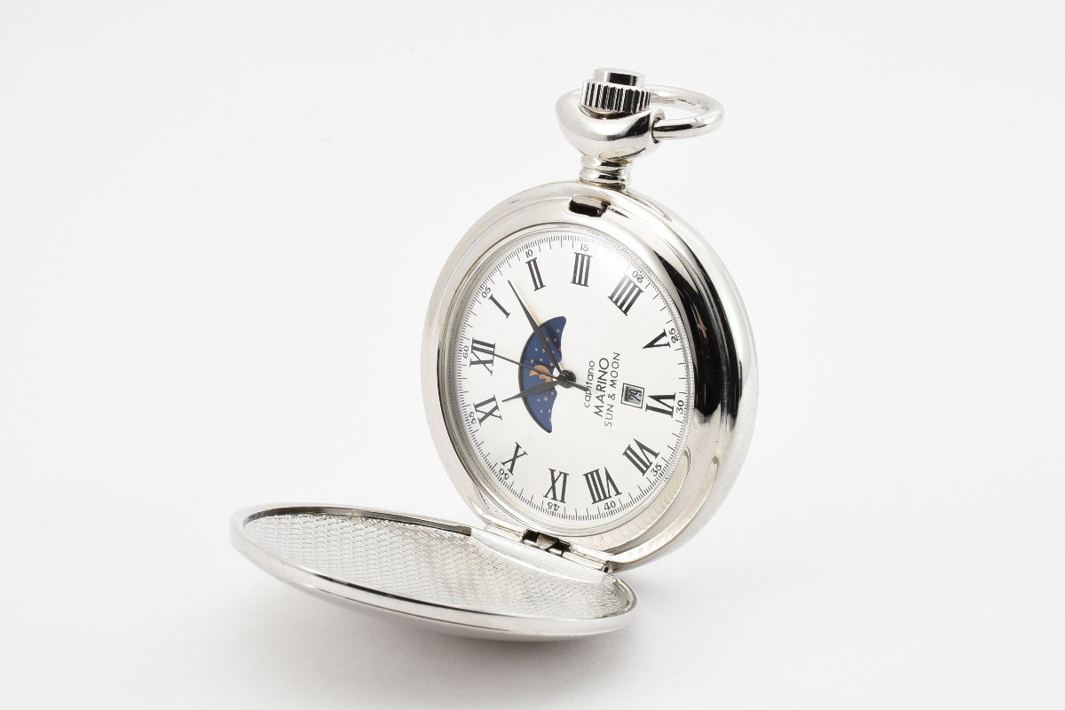 マリノキャピターノ 懐中時計 ムーンフェイス デイト クオーツ メンズ 腕時計 captano MARINO(クォーツ式)｜売買された ...