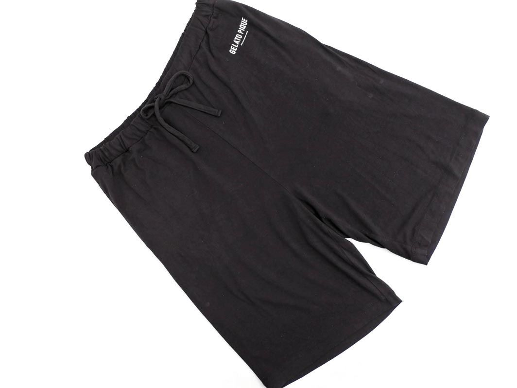 gelato pique ジェラートピケ HOMME オム ハーフ パンツ ルームウェア sizeM/黒 eeb4 メンズ(ジェラートピケ ...