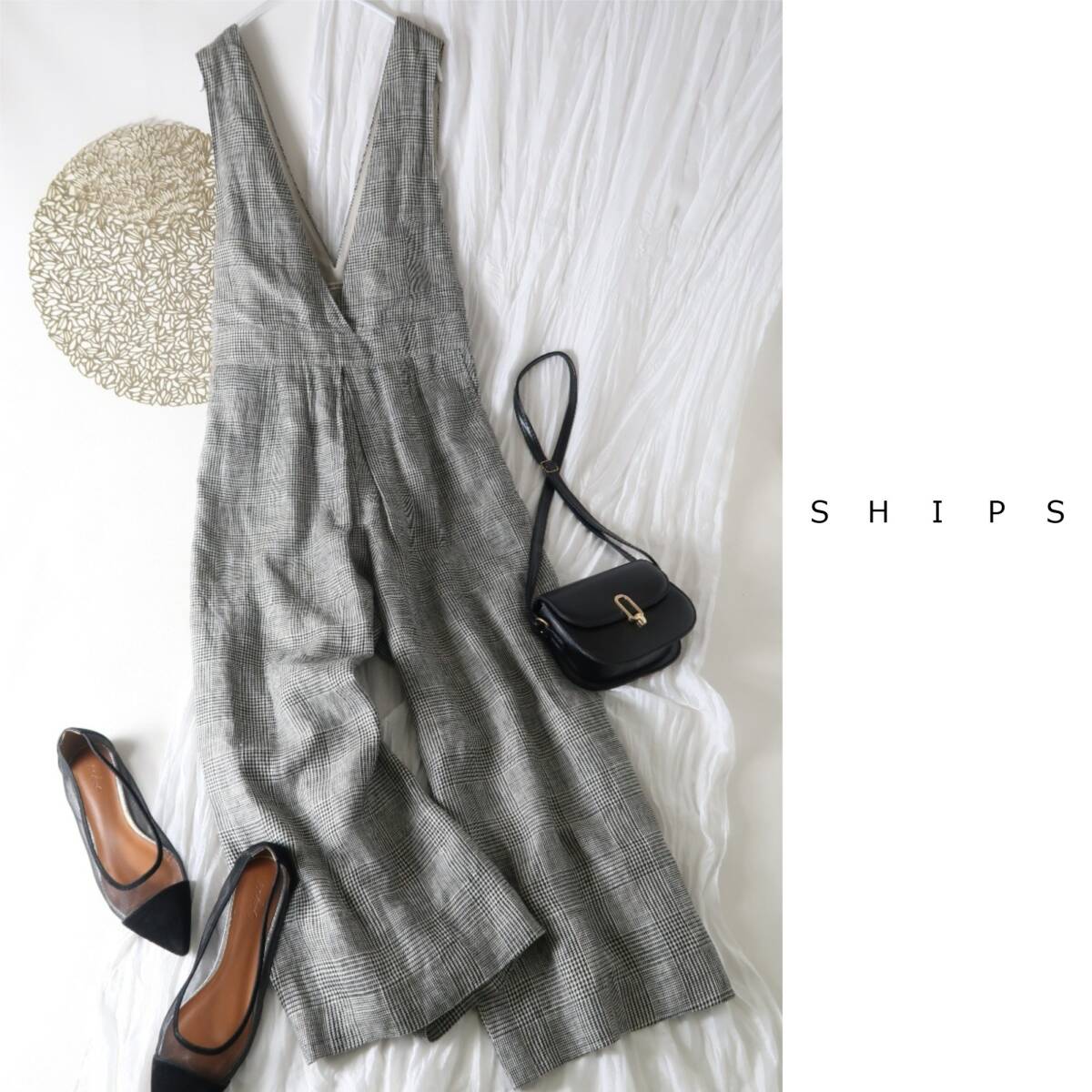 2.2万 シップス SHIPS 洗える リネン100% グレンチェックサロペット Mサイズ 日本製 M-B 3202(その他)｜売買されたオークション情報、yahooの商品情報をアーカイブ公開 ...