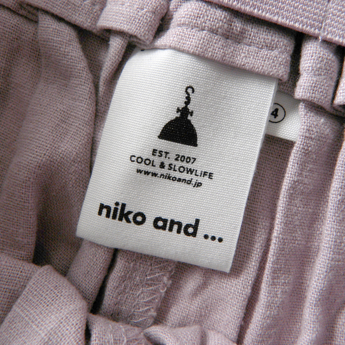 ニコアンド niko and... ヨーロピアンリネンレーヨンタックパンツ ワイドガウチョパンツ ウエストゴム 手洗い可 4 ピンク ...