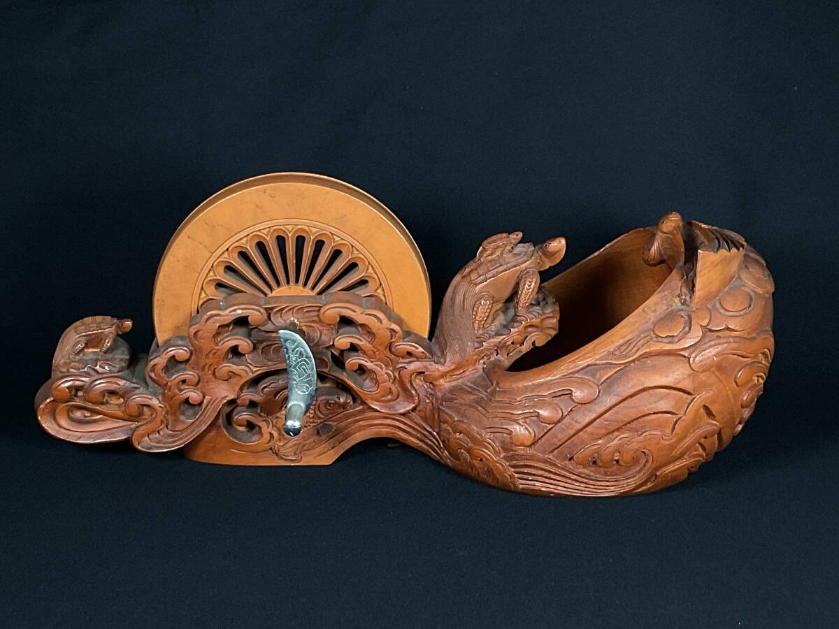墨壺 彫辰作 墨壷 鶴亀彫刻 木彫 大工道具 特大 長さ約47cm(大工道具一般)｜売買されたオークション情報、yahooの商品情報をアーカイブ公開 - オークファン（aucfan.com）