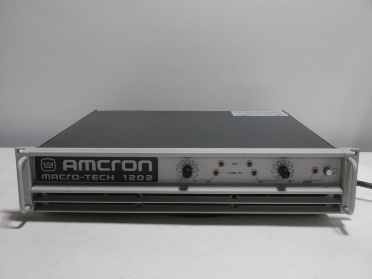音出し確認済// AMCRON/ 現CROWN// MACRO-TECH MA-02シリーズ 1202/ PAアンプ/ MA-1202 ...