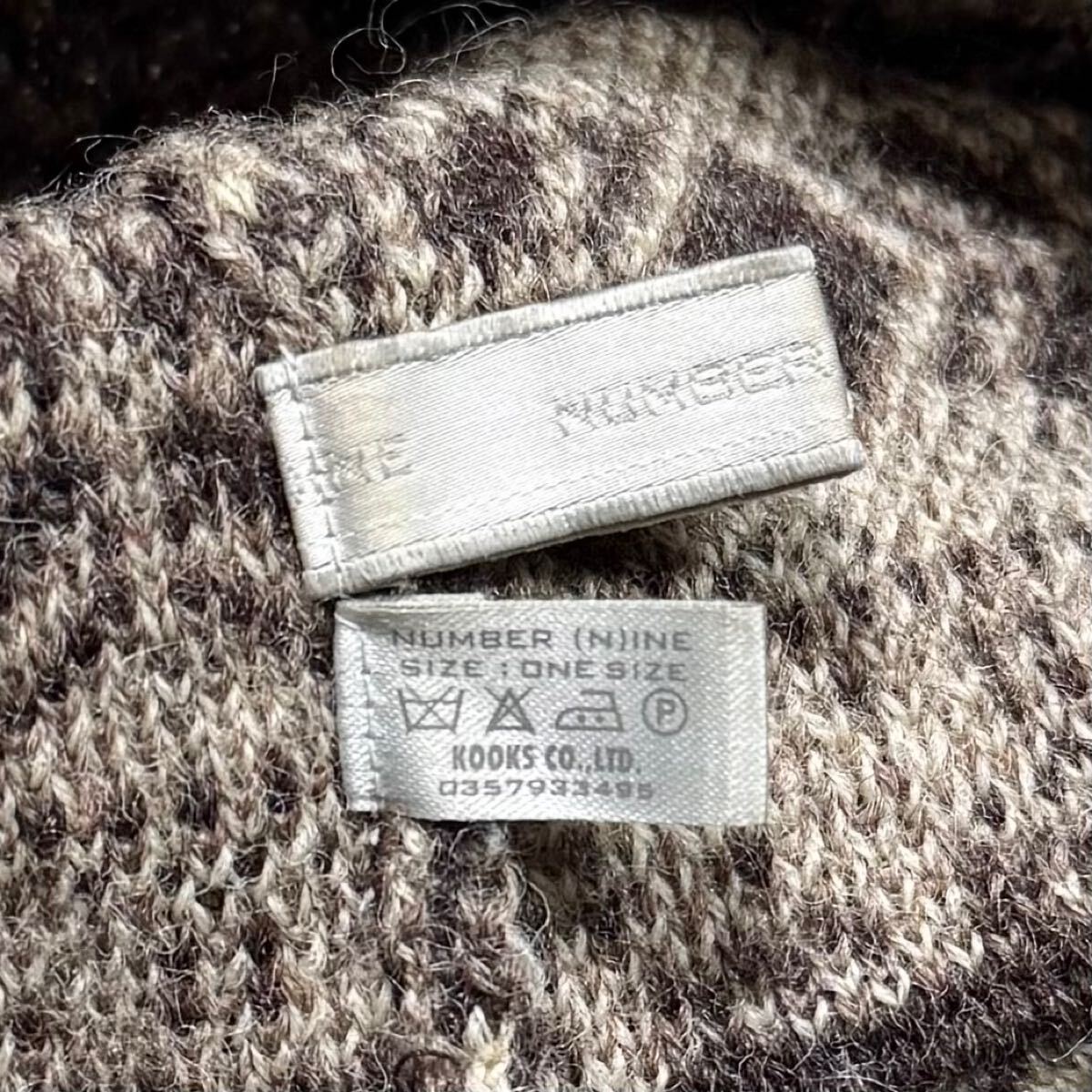 Number N ine 2002AW NOWHERE MAN Archive Neck Gaiter 90s 00s rare knit ...