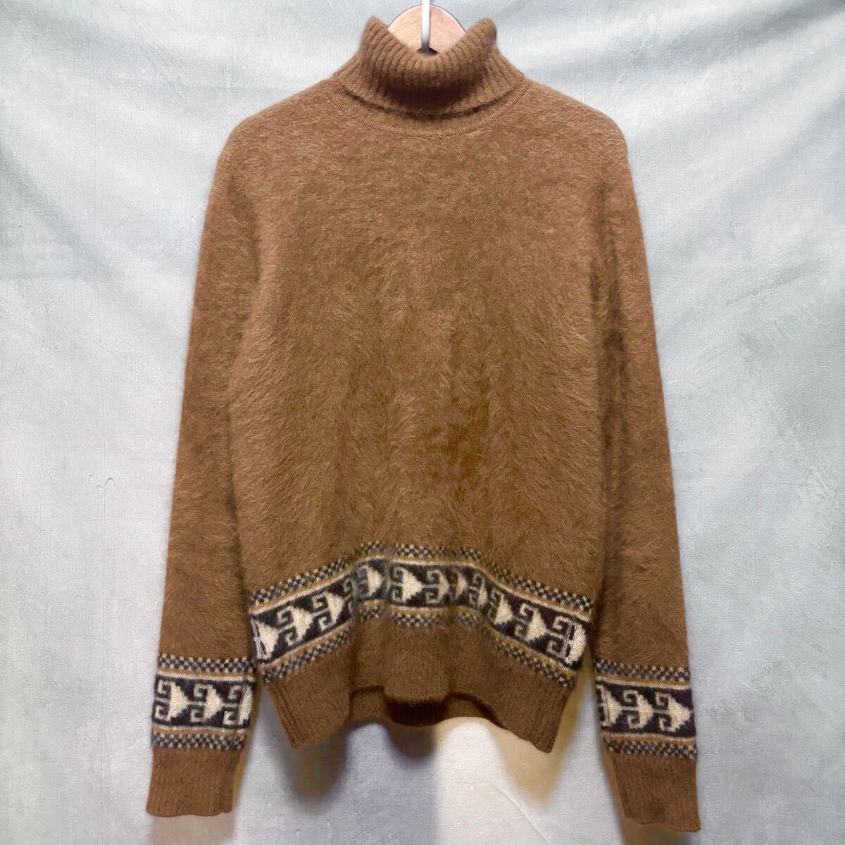 NUMBER N INE ナンバーナイン 2002/AW ジョージ期 毛足長 アンゴラ タートルネック ネイティブ ニット セーター size ...