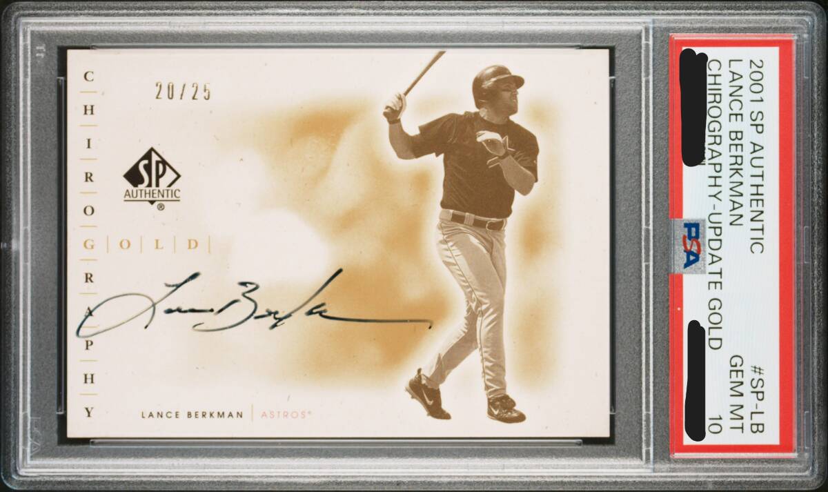 PSA10 LANCE BERKMAN 直筆サインカード 2001 SP AUTHENTIC CHIROGRAPHY UPDATE GOLD ...
