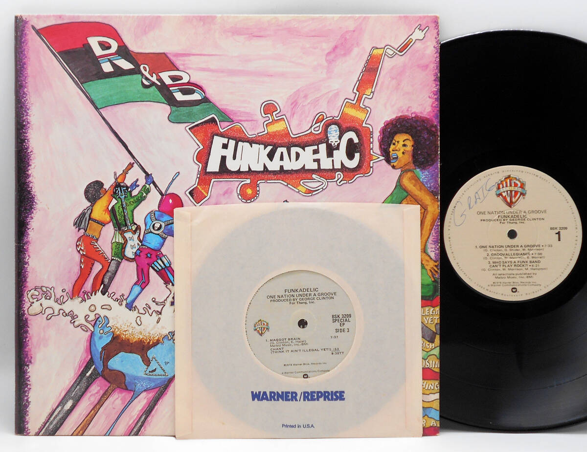 US ORIG LP FUNKADELIC/One Nation Under A Groove 1978年 初回EP付 Maggot ...