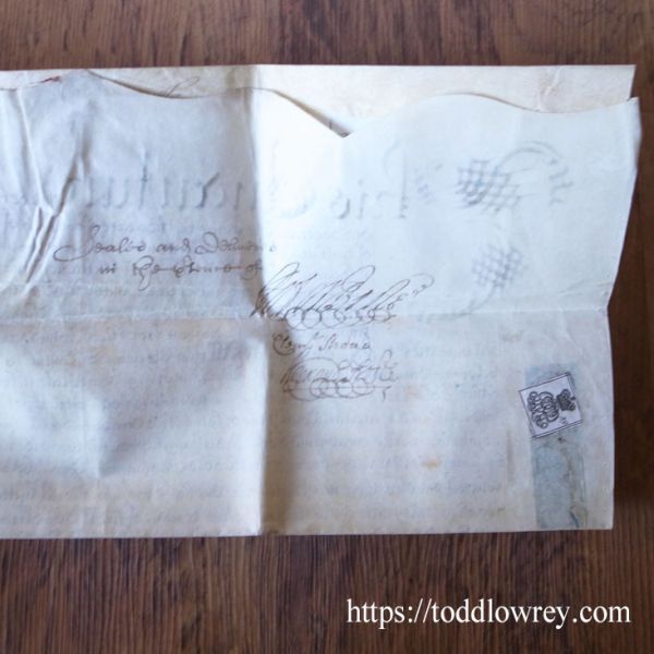 1716年10月19日 John Harding氏からWilliam Arrowsmith氏へ イギリス アンティーク 羊皮紙 書類 ...