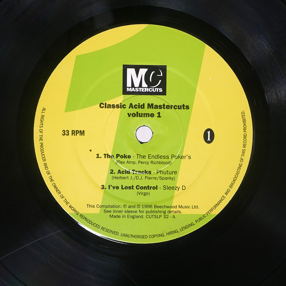 UK盤 VA/CLASSIC ACID MASTERCUTS VOLUME 1/MASTER CUTS CUTSLP32 LP(ハウス)｜売買 ...