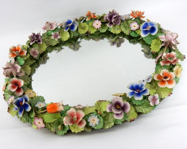 CAPODIMONTE カポディモンテ 壁掛けミラー 鏡 横58cm 縦49cm(ミラー本体)｜売買されたオークション情報、yahooの商品情報をアーカイブ公開 - オークファン（aucfan ...