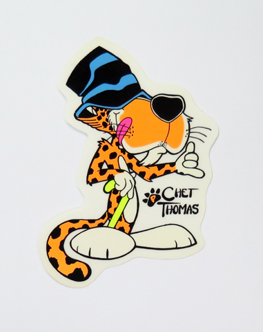 ヴィンテージ ステッカー chet thomas skateboard/ skateboards 80 90年代スケートボード(ステッカー ...