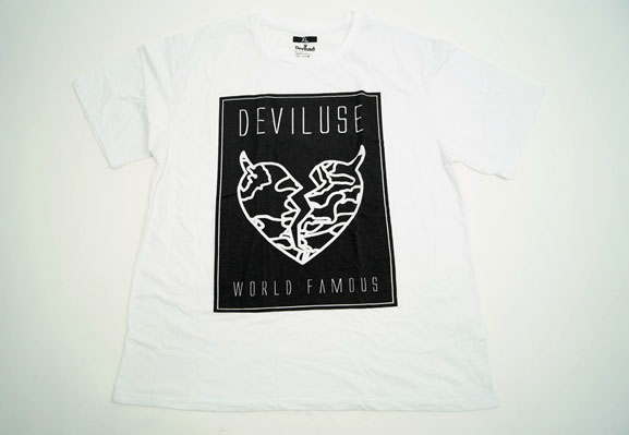 DEVILUSE デビルユース 半袖 Tシャツ ホワイト 白 XL(文字、ロゴ)｜売買されたオークション情報、yahooの商品情報をアーカイブ公開 - オークファン（aucfan.com）